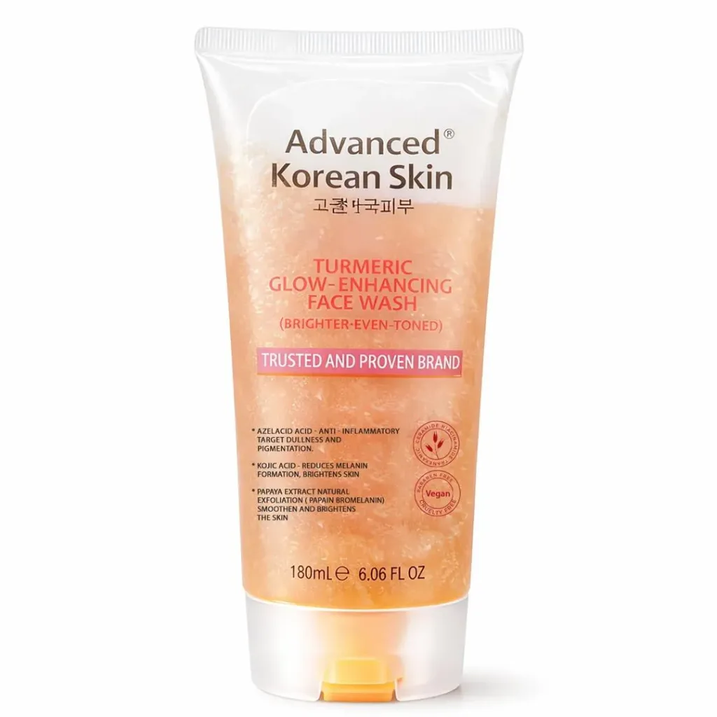 ADVANCED KOREAN SKIN TURMERIC GLOW-ENHANCING FACE WASH (BRIGHTER-EVEN ...